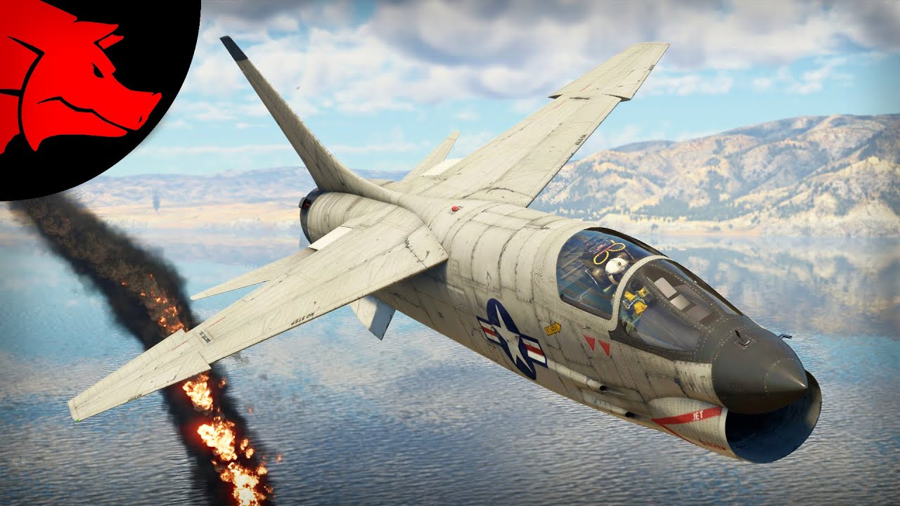 F-8C (F8U-2) Crusader In War Thunder [Ixwa Strike Dev Server] - YouTube