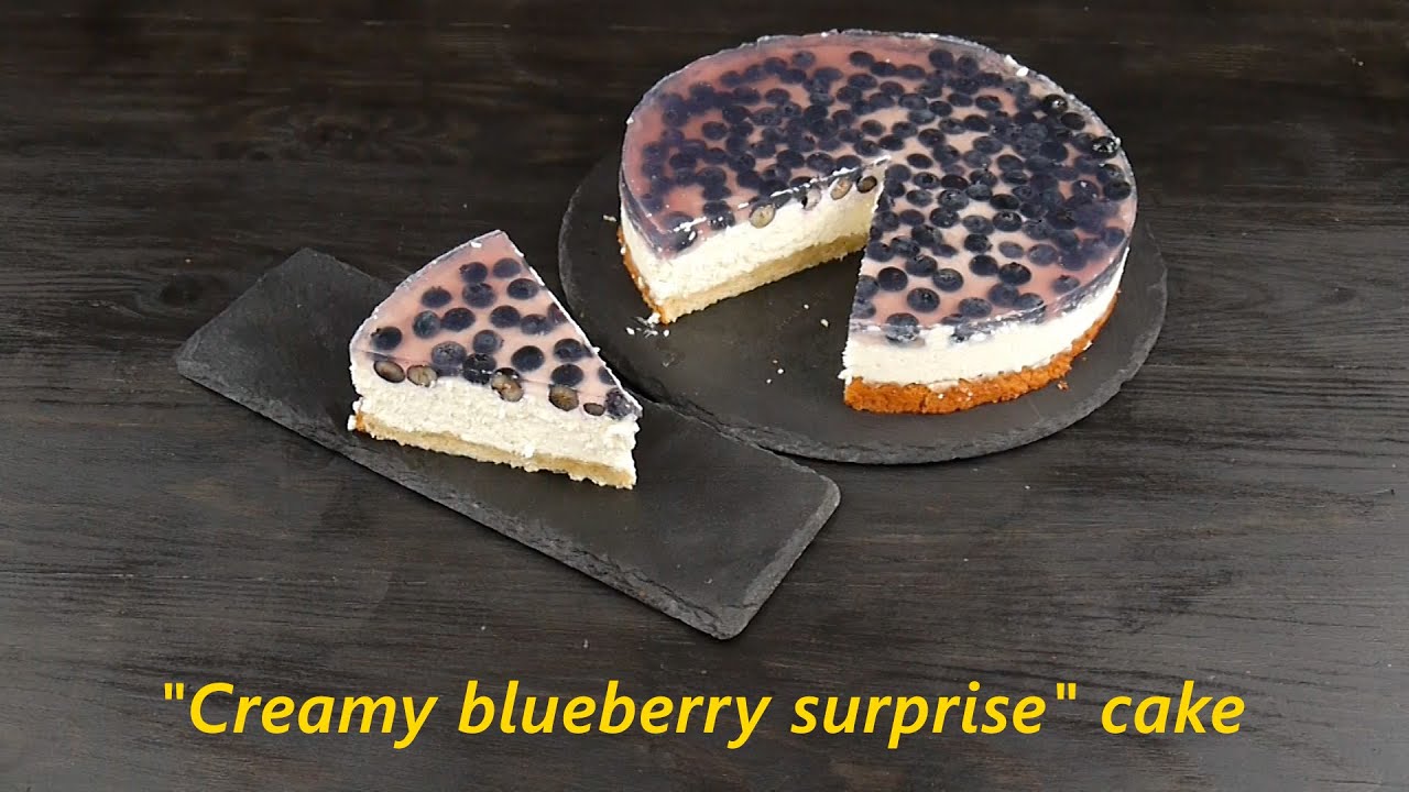 "Creamy blueberry surprise" cake - YouTube