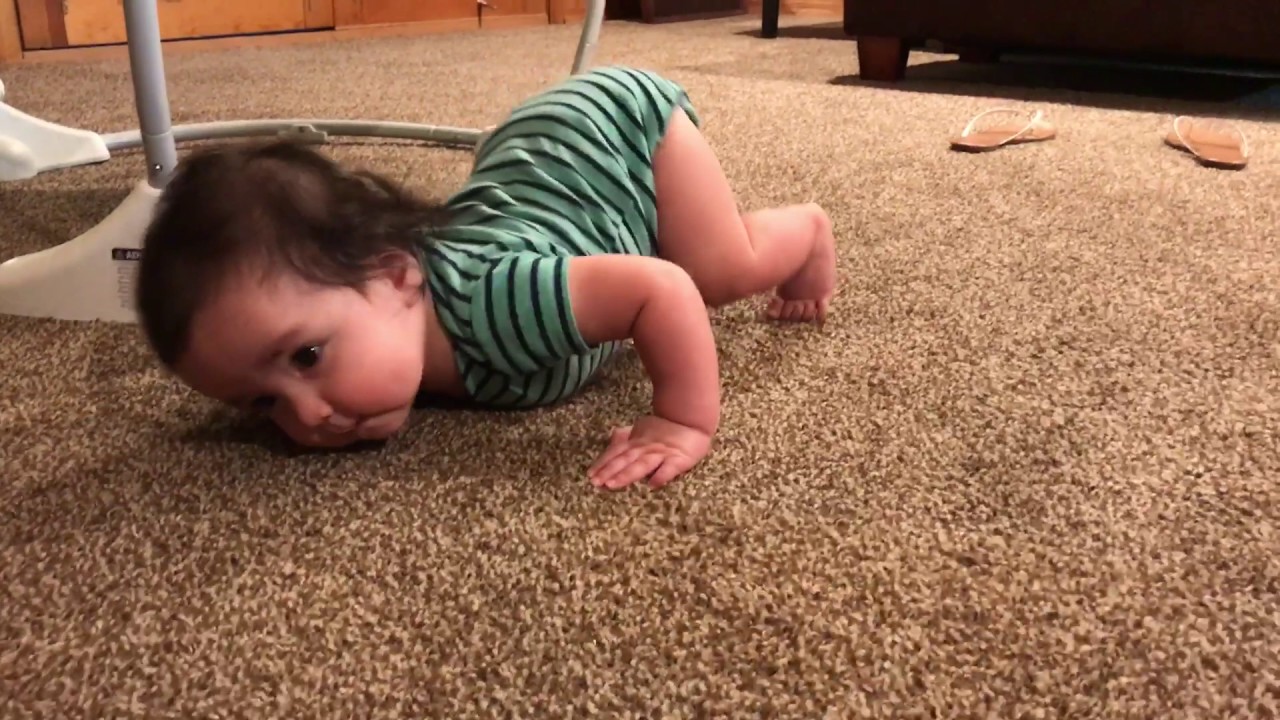 Nicolas trying to crawl - YouTube