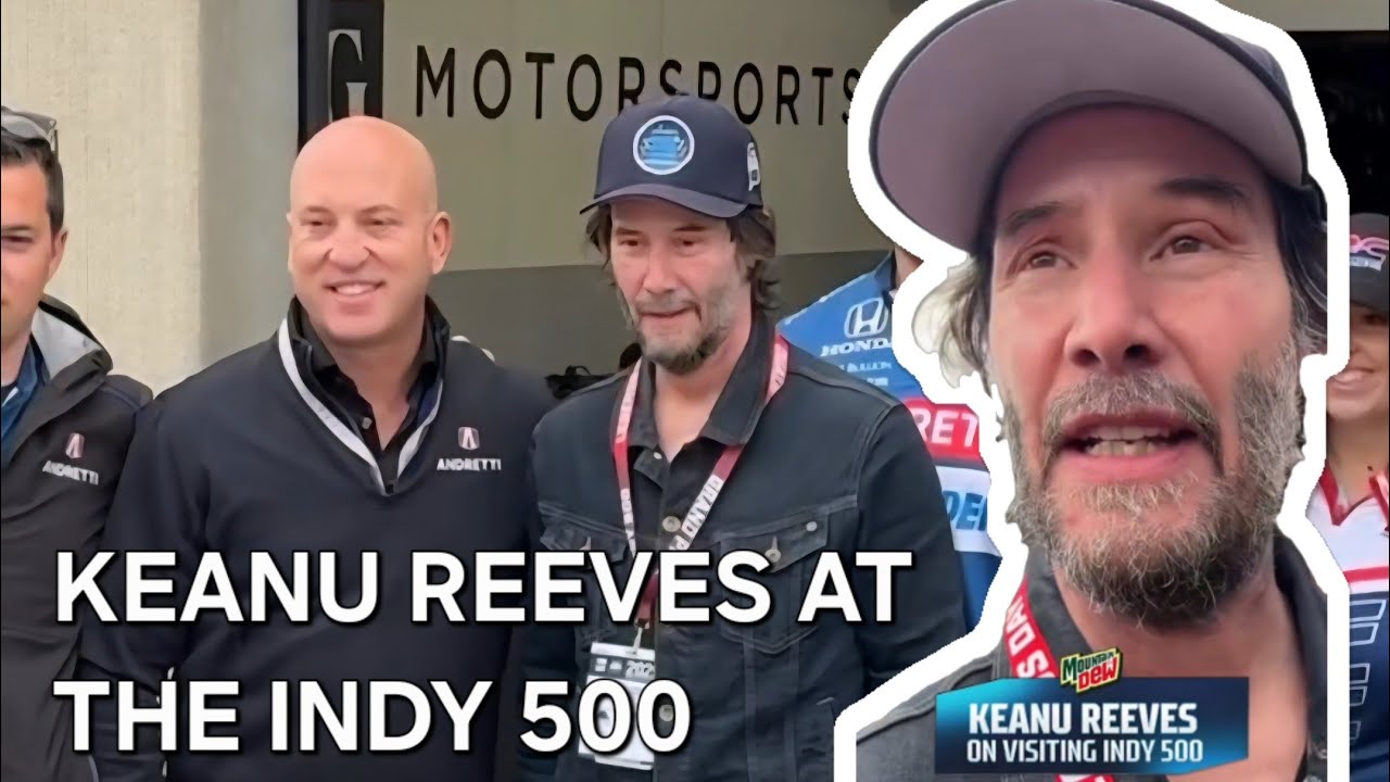 Keanu Reeves at the Indy 500 Talks Cadillac F1 Project - YouTube