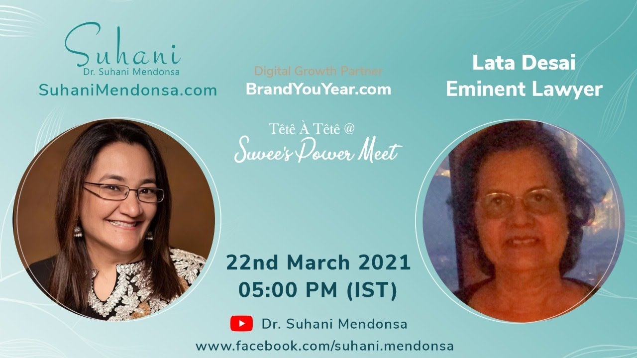 Tete A Tete @ Suvees Power Meet with Lata Desai Eminent Lawyer - YouTube