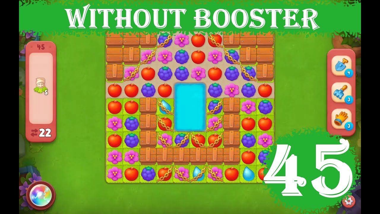 Gardenscapes Level 45 - [22 moves] [2023] [HD] solution of Level 45 ...