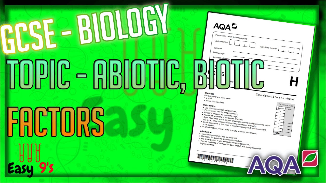 GCSE Biology - Abiotic and Biotic factors (SUMMARISED) - YouTube