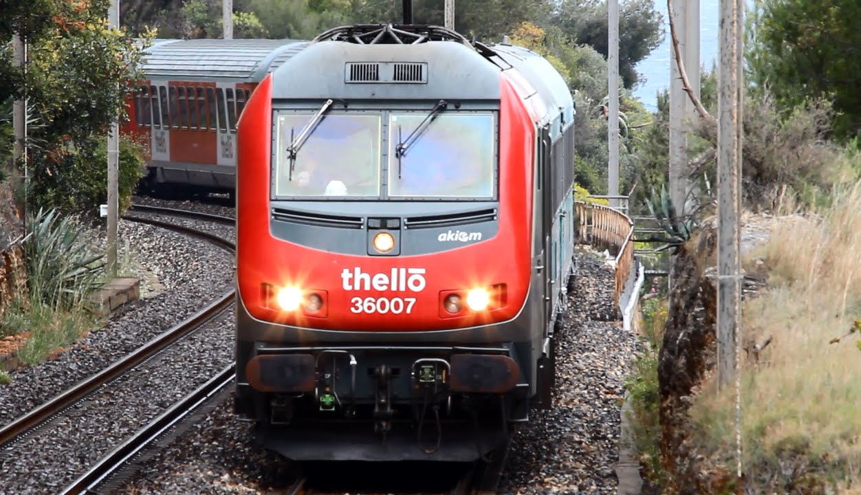 Thello Trains on the French Riviera - YouTube