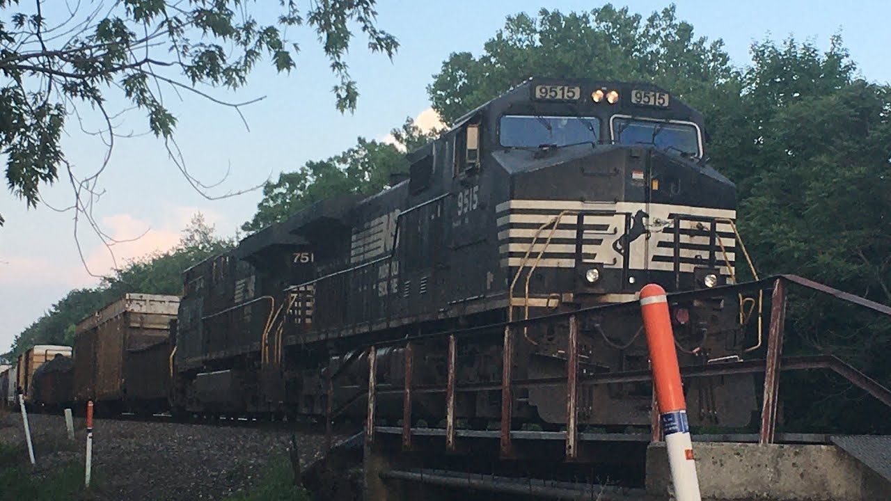 NS 9515 leads a WB Manifest in Chesterton, IN! (6/9/21) - YouTube
