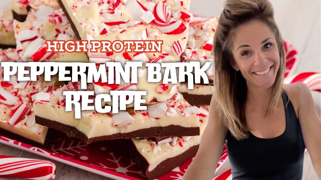 Easy protein PEPPERMINT BARK!! - YouTube