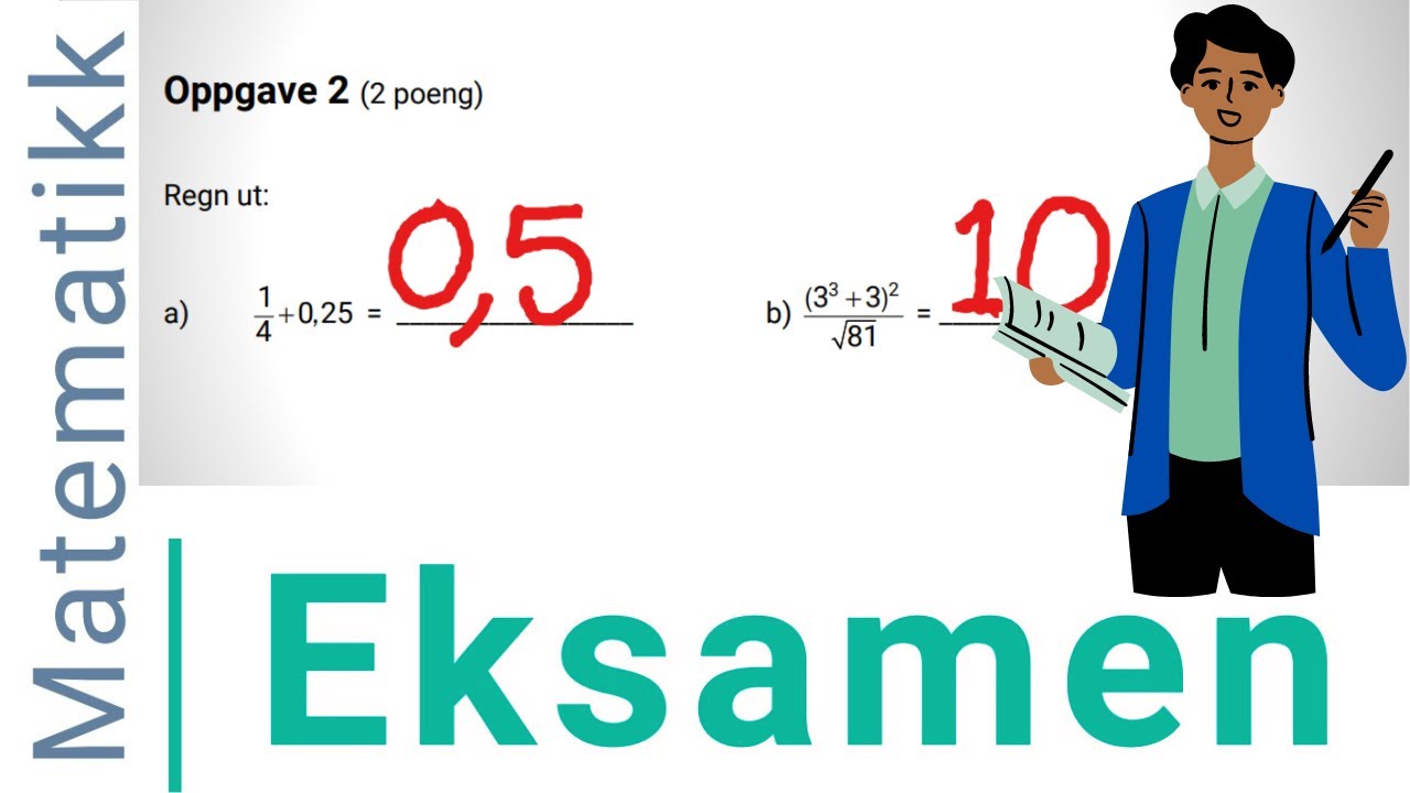 Eksamen 2020 , 10 Klasse , Matematikk - Oppgave 2 - YouTube