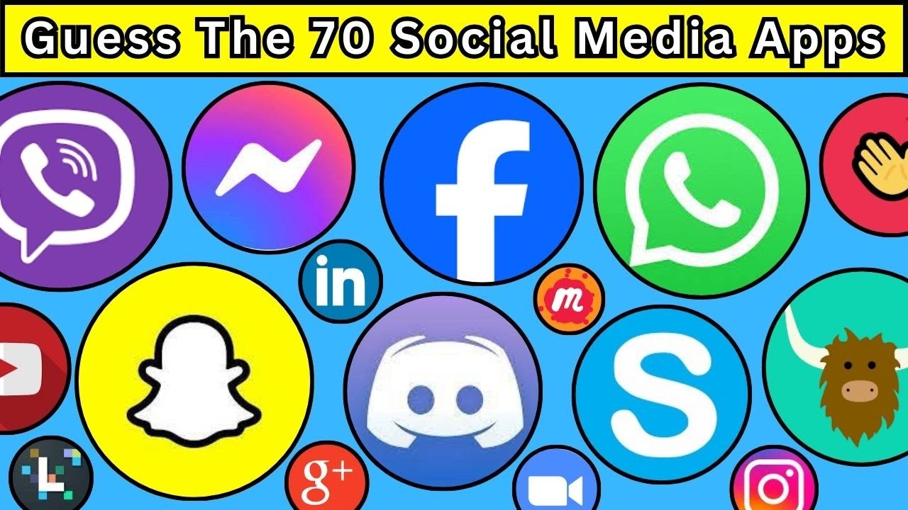 Guess the Famous 70 Social Media Apps By Their Logo in 5 Seconds| Guess ...