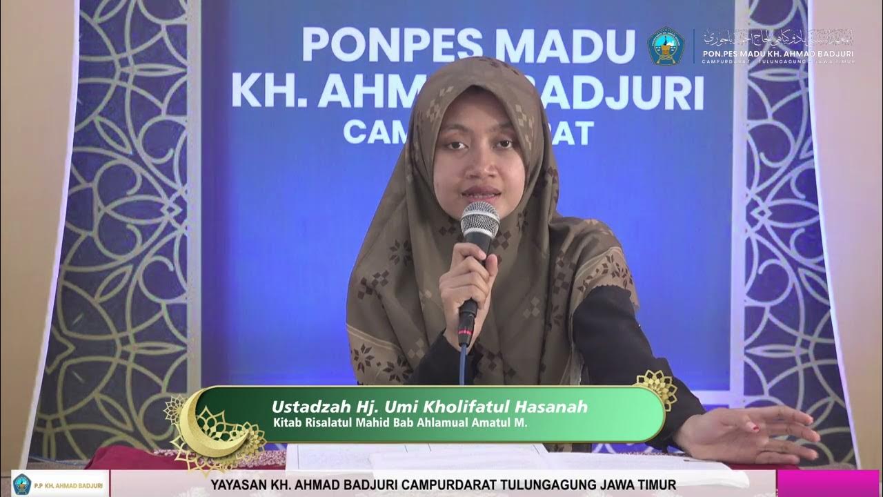Ngaji Gayeng Kitab Risalatul Mahid Bersama Ustadzah Hj. Umi Kholifatul H. 27 Mei 2024 (3) - YouTube