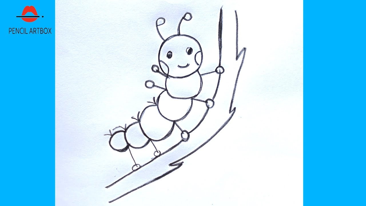 Simple Ant Drawing Step By Step | Ant Drawing Easy | Cute Ant Drawing ...