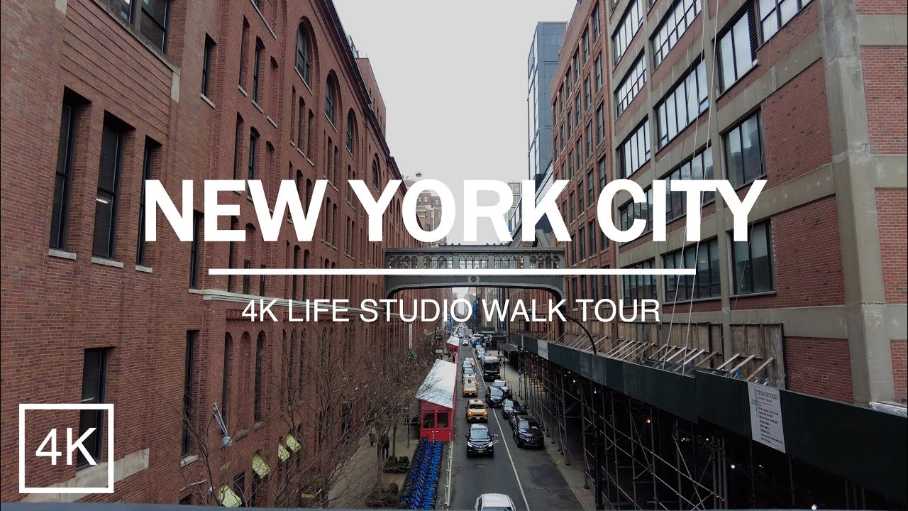 4K Walking Tour | New York City Manhattan The High Line Vessel Hudson ...