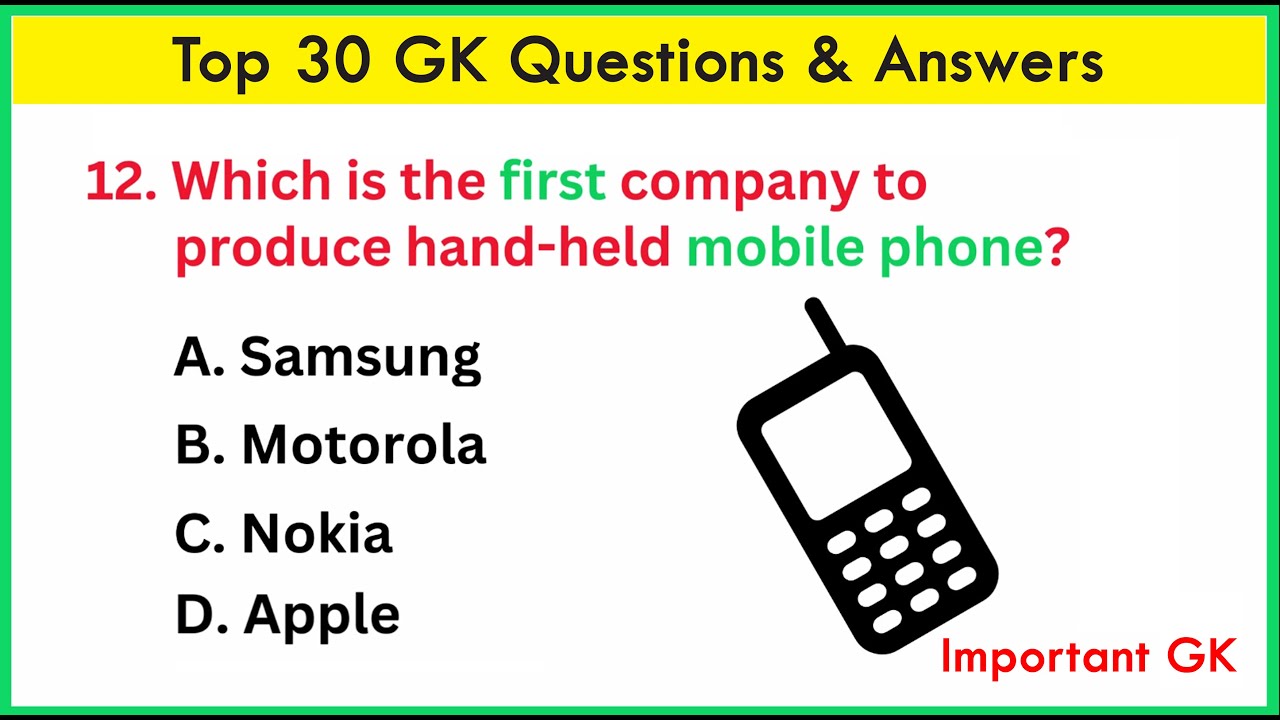 Top 30 INDIA GK question and answer | GK questions & answers | Exam GK ...