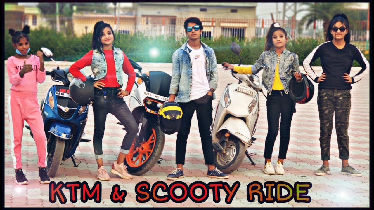 KTM Ride & Scooty Ride | 🛵🏍 | First Time Ride | Payal Ishu Kunal riya ...