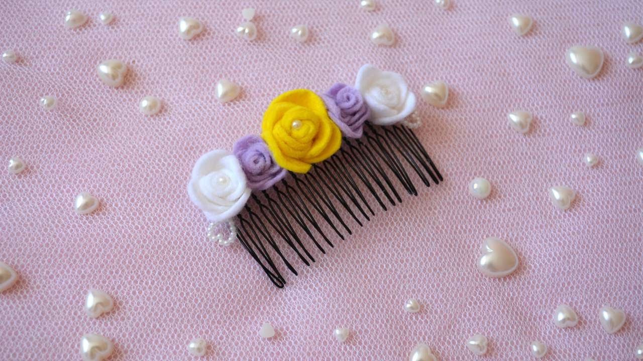 How To Make A Hair Comb With Roses - DIY Beauty Tutorial - Guidecentral ...