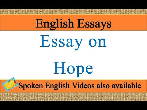 Write an essay on hope in english | Essay writing on hope in english ...