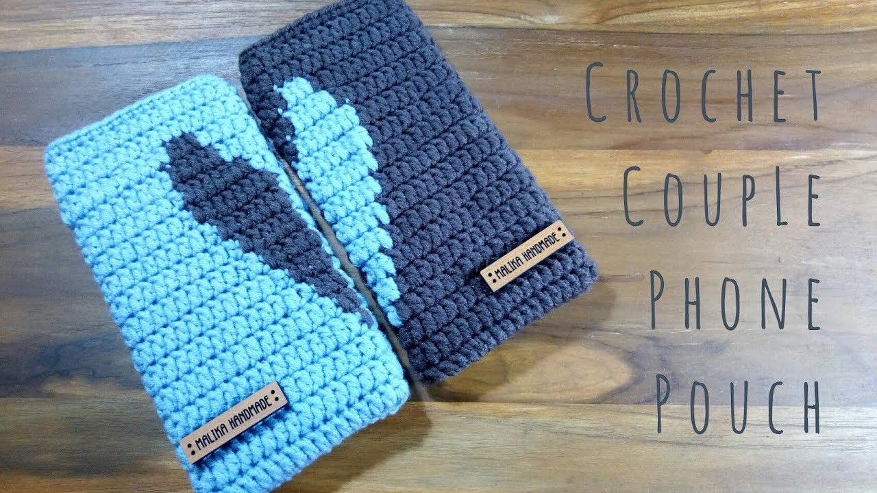 Sarung hp rajut untuk pemula | crochet phone pouch for beginners - YouTube