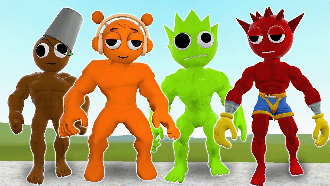 I MADE A SONG WITH NEW MUSCLE SPRUNKI In Garry's Mod! - YouTube