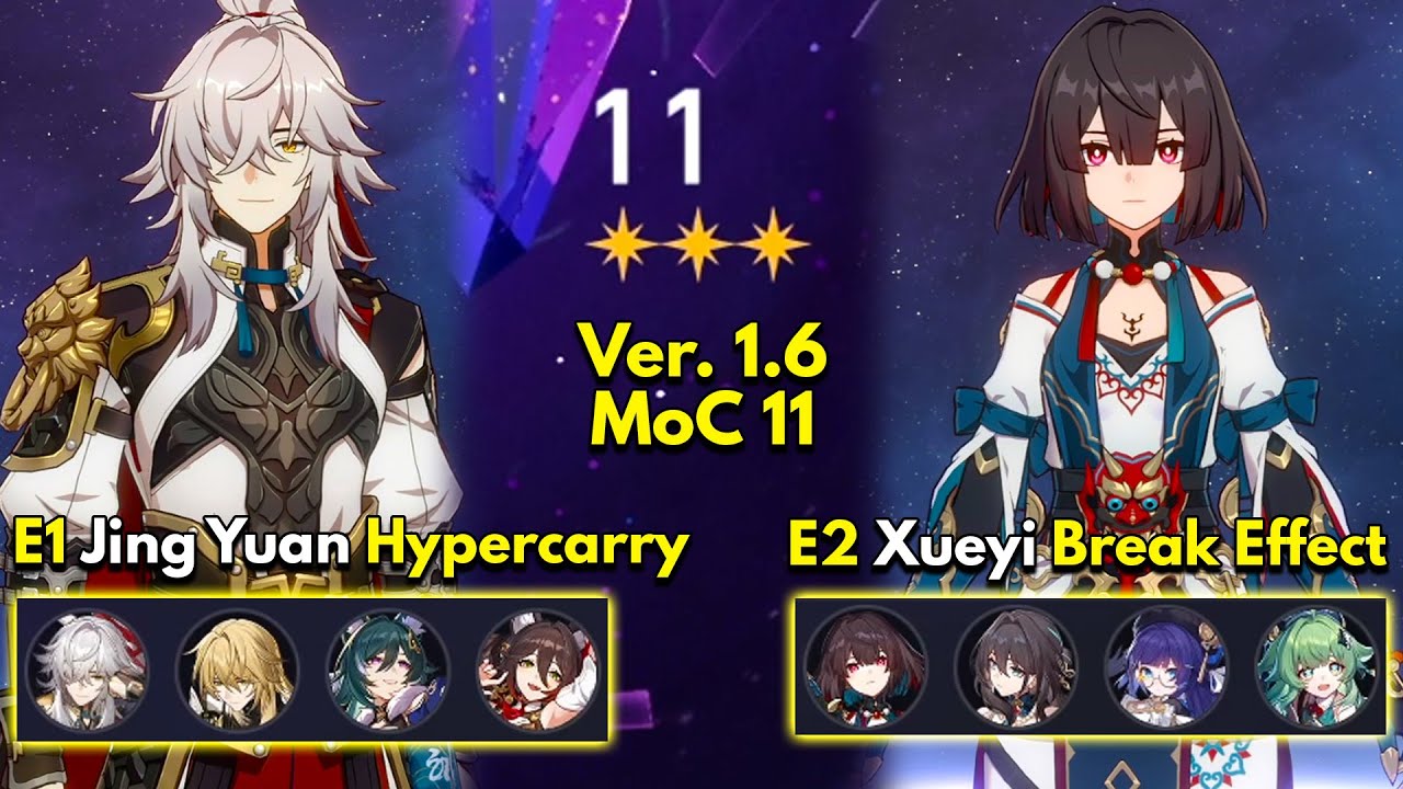 E1 Jing Yuan Hyper & E2 Xueyi Break Effect | Memory of Chaos Floor 11 3 ...