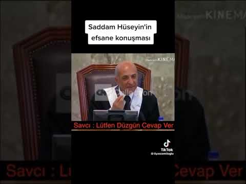 Saddam Hüseyin yargı dağıtıyor