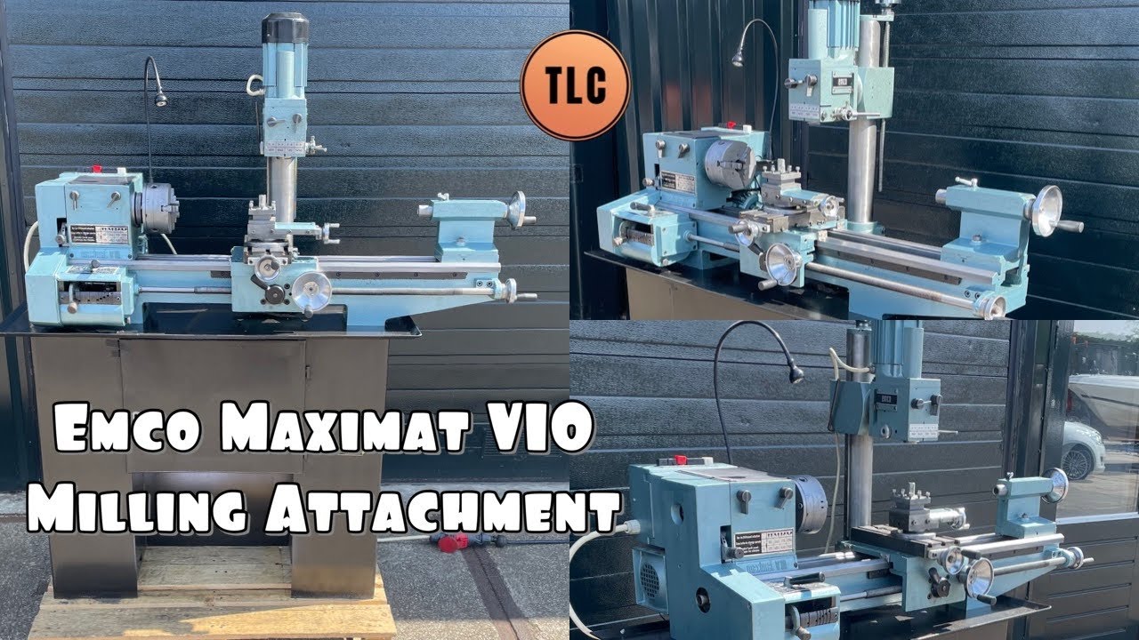 Emco Maximat V10 + Milling Attachment Lathe Svarv Drehmaschine - YouTube
