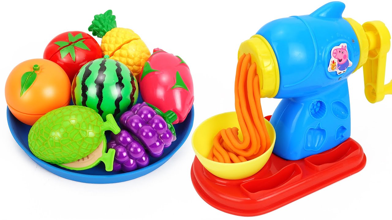 Satisfying Video l How to make Rainbow Play Doh Noddles Frozen Elsa ...