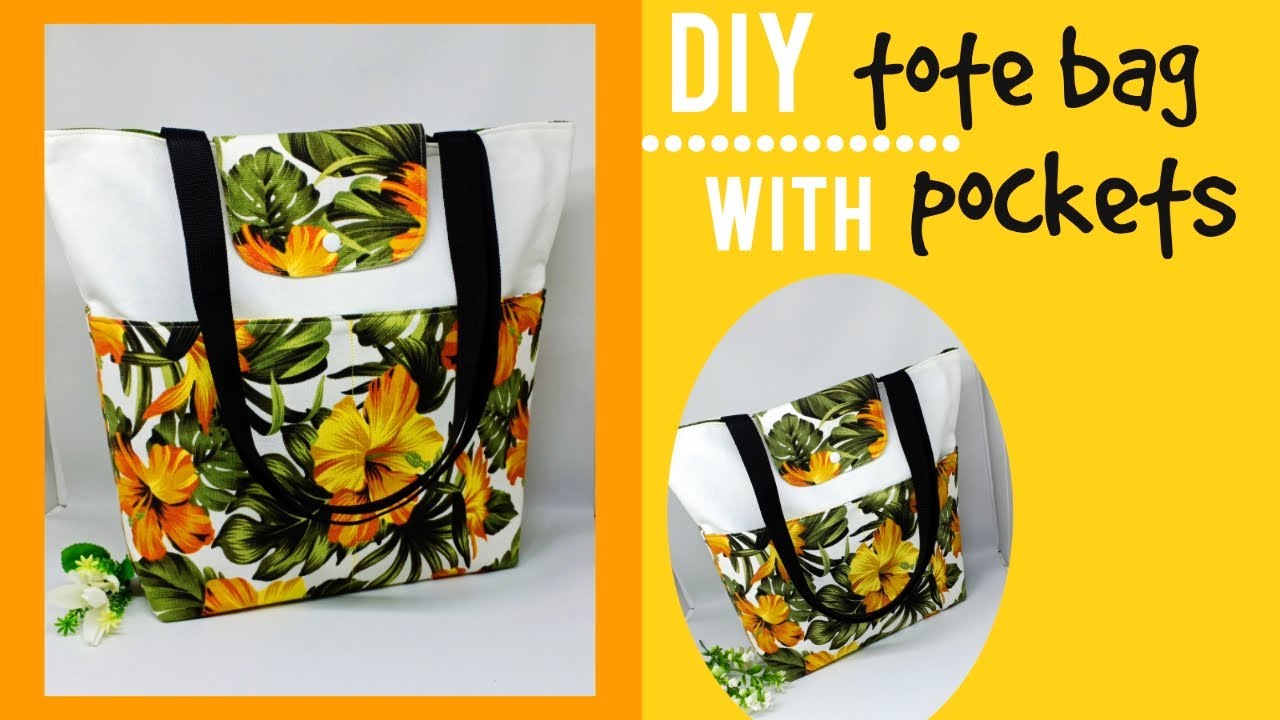 DIY tote bag easy tutorial | how to make tote bag - YouTube