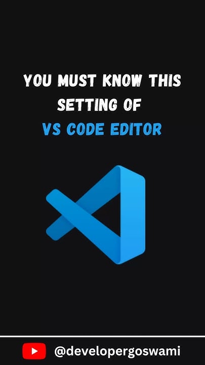 Usefull VS Code Editor Setting - YouTube