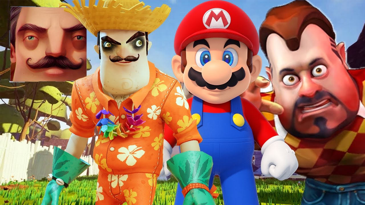 Hello Neighbor - New Secret Neighbor Summer Dark Riddle TMNT LEO Mario ...