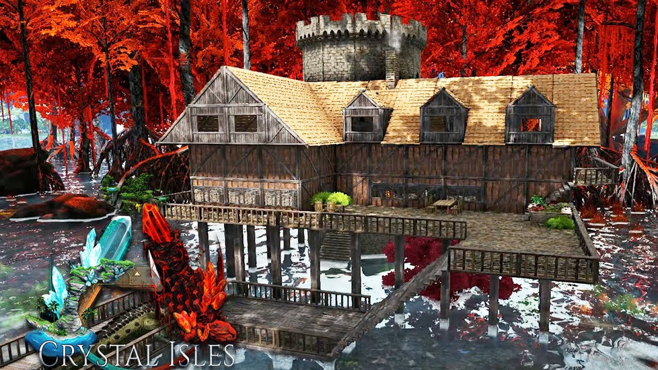 ARK: Crystal Isles - Swamp House (Speed Build) - YouTube