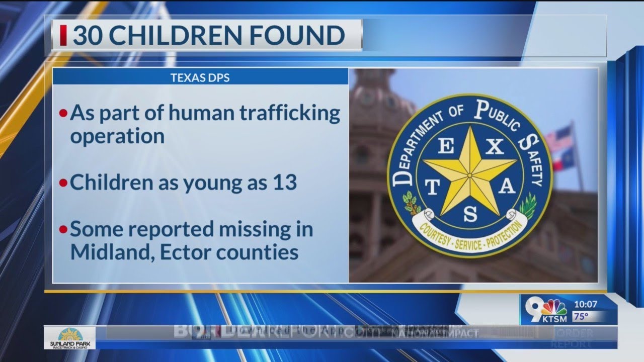 DPS recovers 30 children in joint human trafficking operations - YouTube