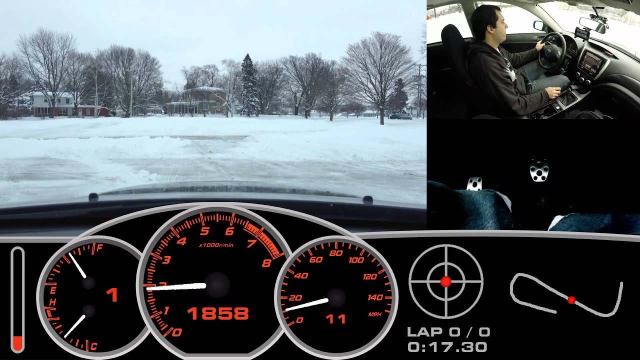 RaceRender Test With Custom WRX Gauges - YouTube