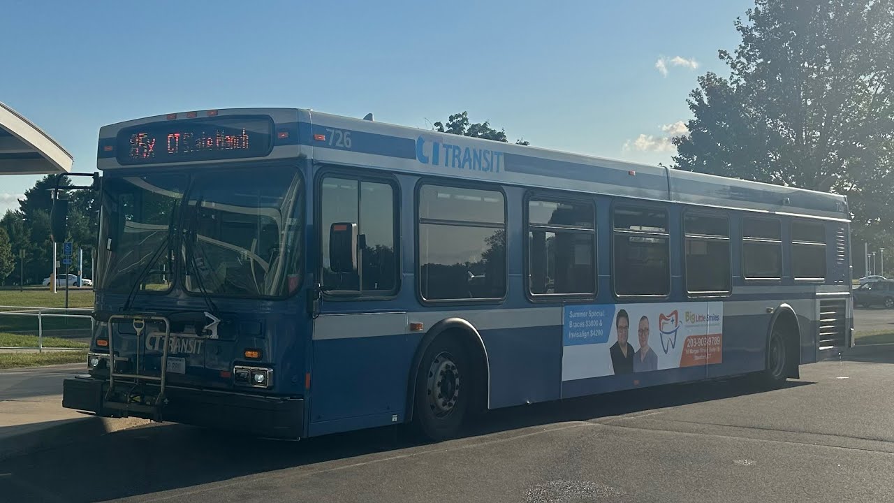 CTtransit 2007 New Flyer Industries D40LF #726 Ride on route 85x - YouTube