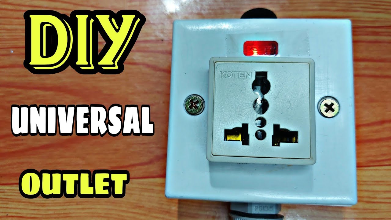 PANO GUMAWA NG DIY UNIVERSAL OUTLET - YouTube