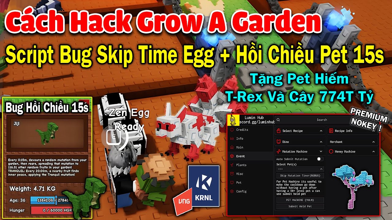 Cách hack Grow a Garden script Skip Time Mở Egg Mới Nhất, Bug Hồi Chiêu ...