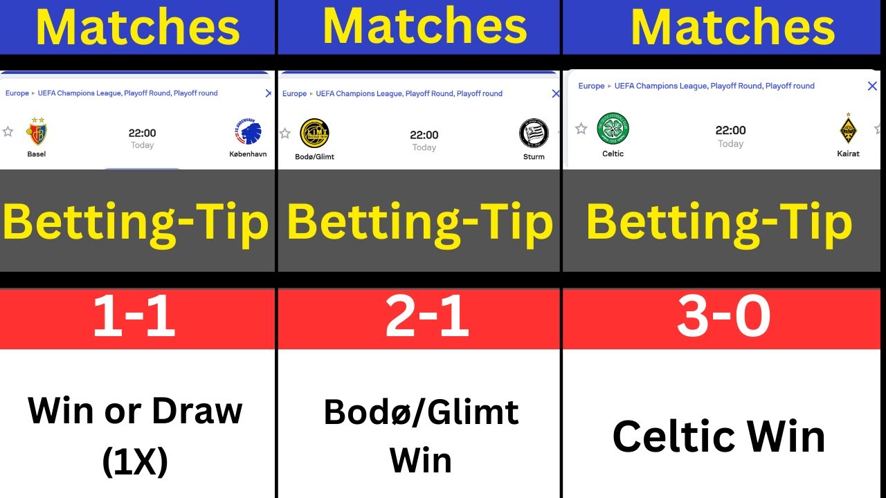 FOOTBALL PREDICTIONS TODAY 20/08/2025 SOCCER PREDICTIONS TODAY ...