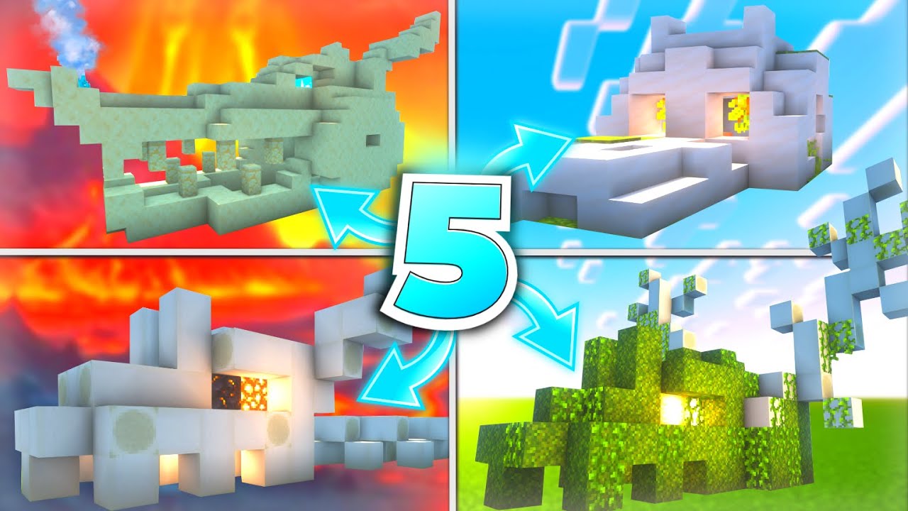 How to Build Dragon Skulls | Minecraft Tutorial - YouTube