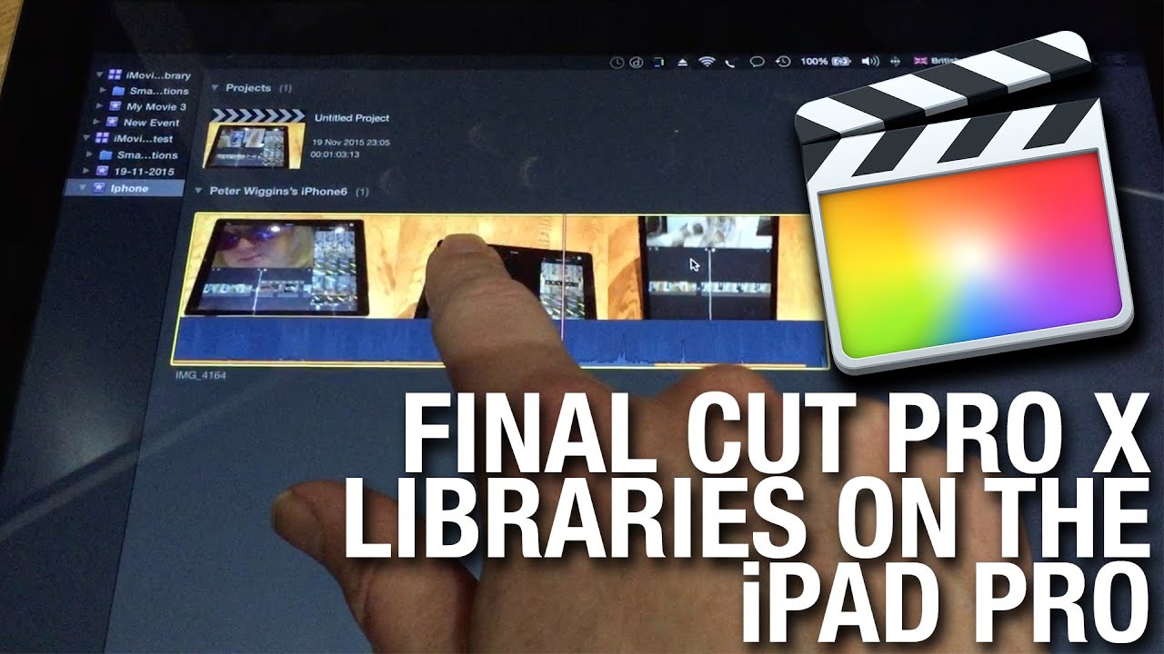 Final Cut Pro X Libraries on Apple's iPad Pro using Duet FCPX - YouTube