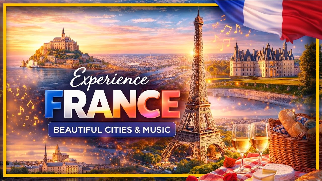 French Landscapes, 4K Aerials & Relaxing Music. Over 100 TOP Places in ...