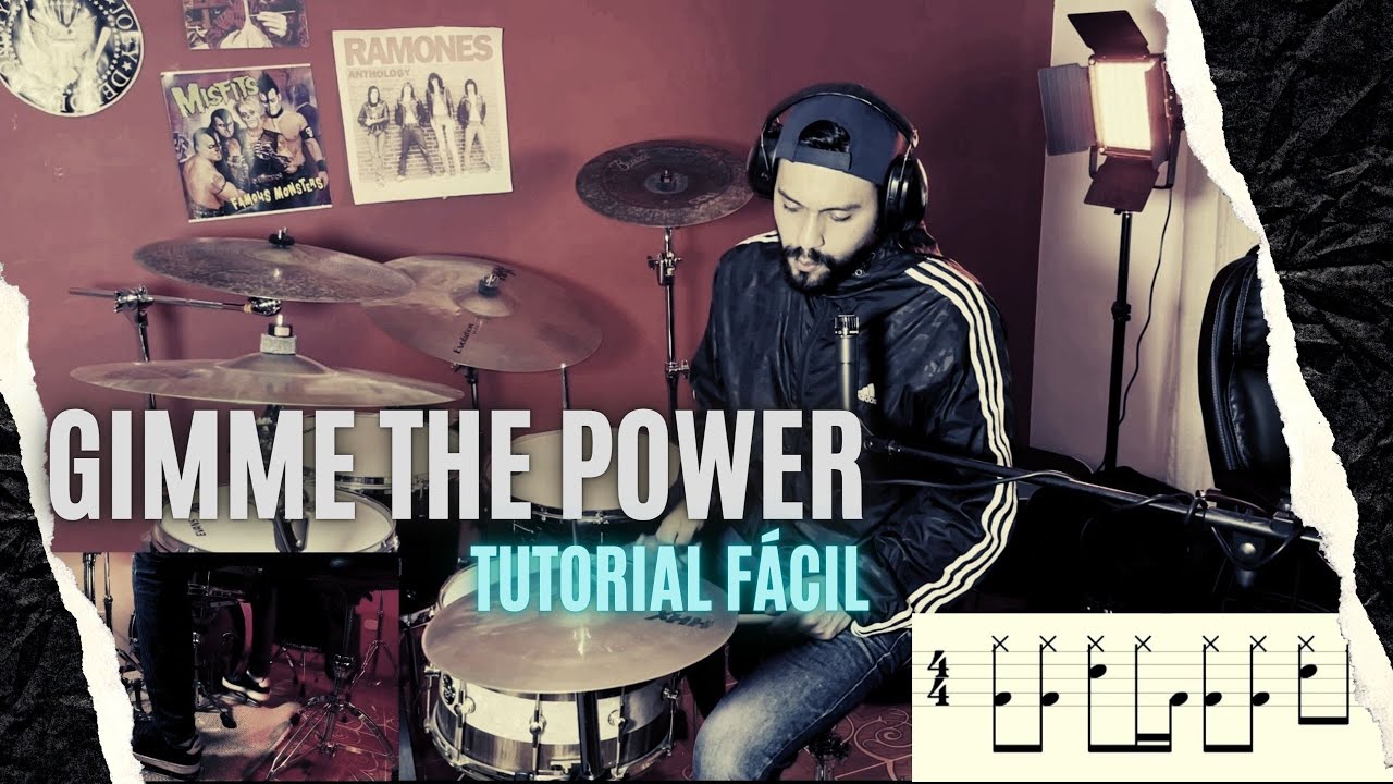 Cómo tocar Gimme The Power en batería (Molotov) | Partitura batería ...