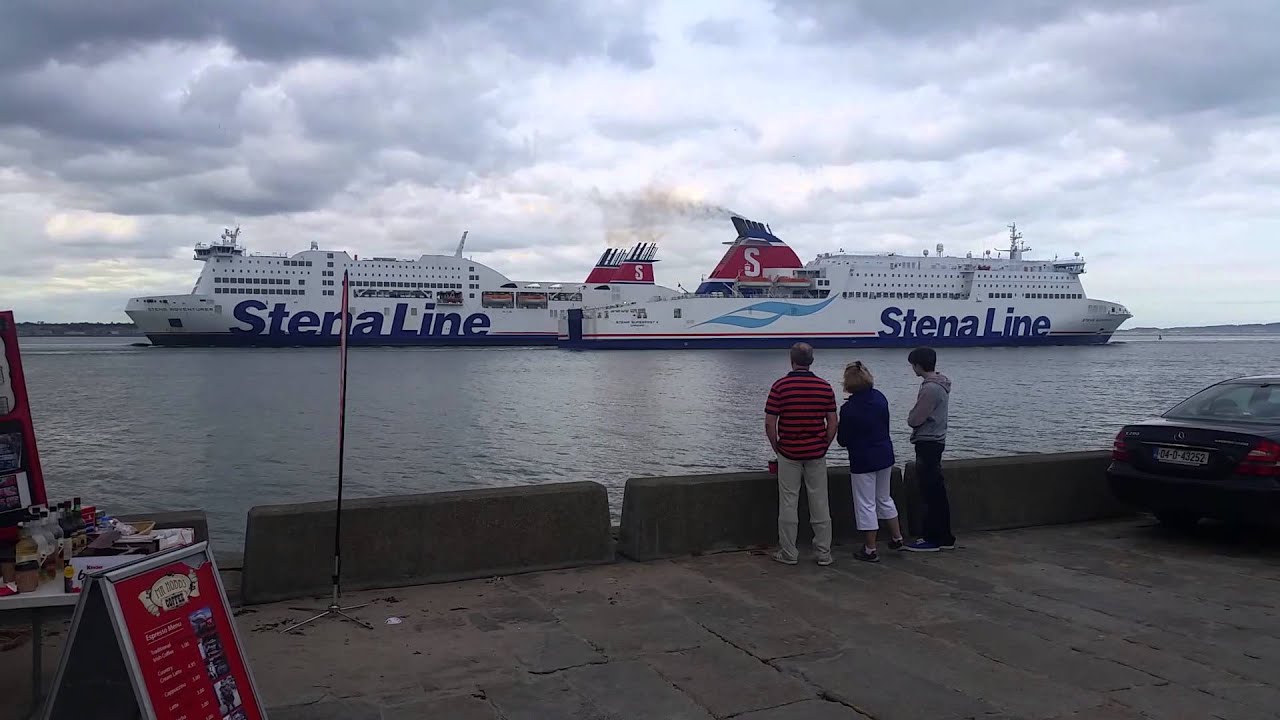 Stena line ferries in Dublin Port - YouTube
