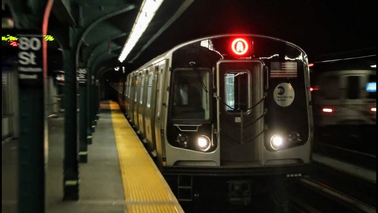 R179 (A) Train at 80th Street - Hudson Street - YouTube