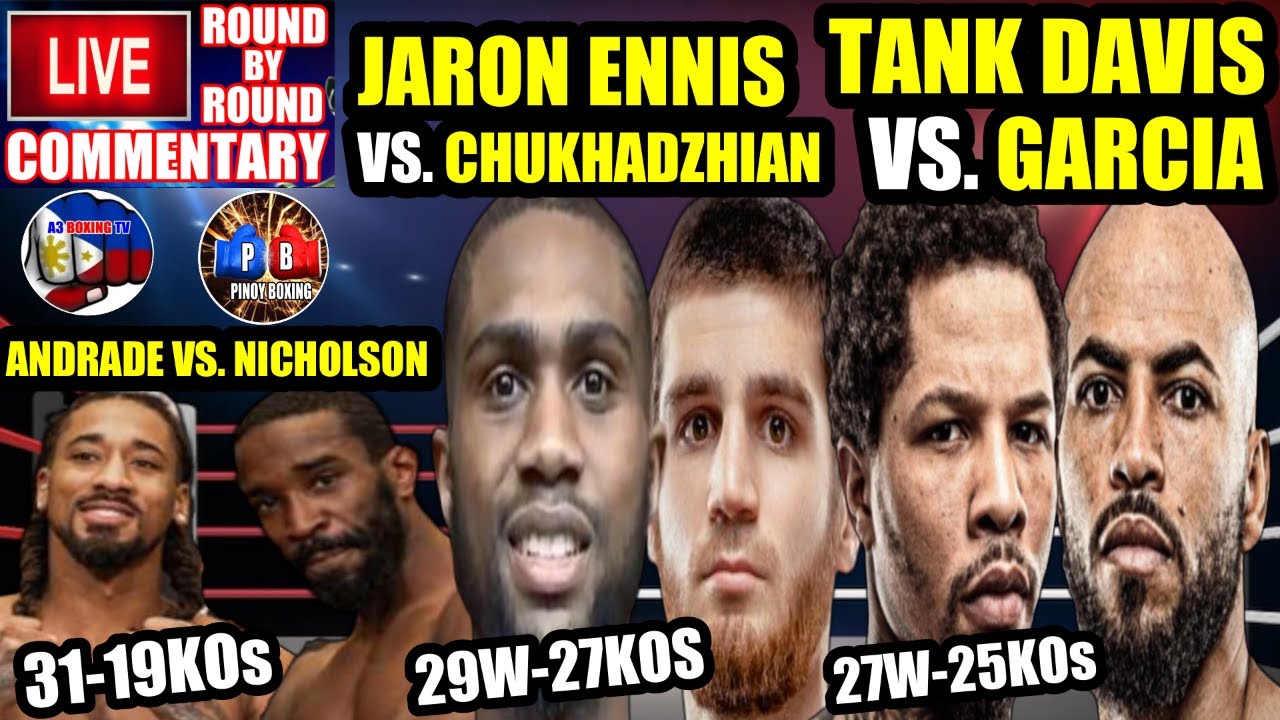 TANK DAVIS vs LUIS GARCIA | JARON ENNIS vs CHUDHADZHIAN LIVE COMMENTARY ...