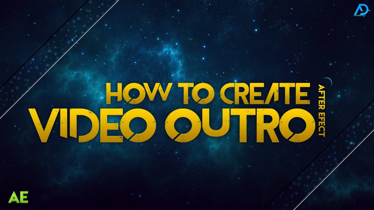 How to create Simple Intro-Outro in After Effect - YouTube