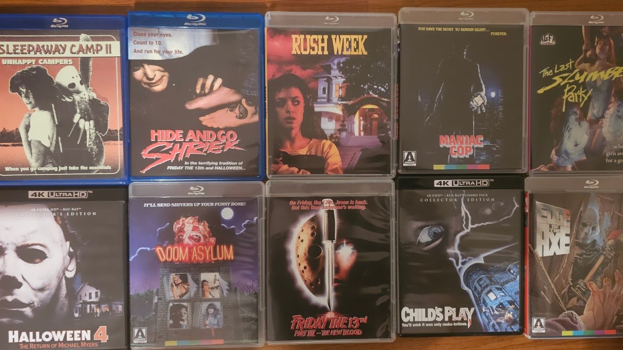 My 80's slashers blu ray collection from 1988 - YouTube