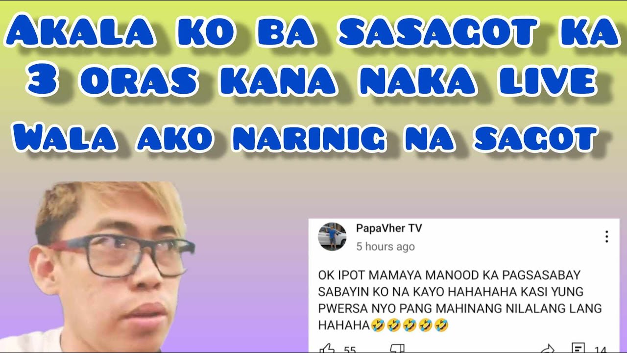 TILILING HINDE MO MAREBATAN KASI TOTOO NASAGOT NA NAMIN UNG ISSUE MO PA ...