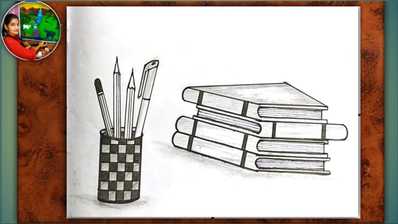 How To Draw A Books Step By Step// Easy Drawing Of Books //How To Draw ...