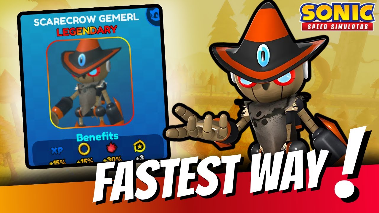 ⚡️The *FASTEST* WAY to Unlock SCARECROW GEMERL in Sonic Speed Simulator ...