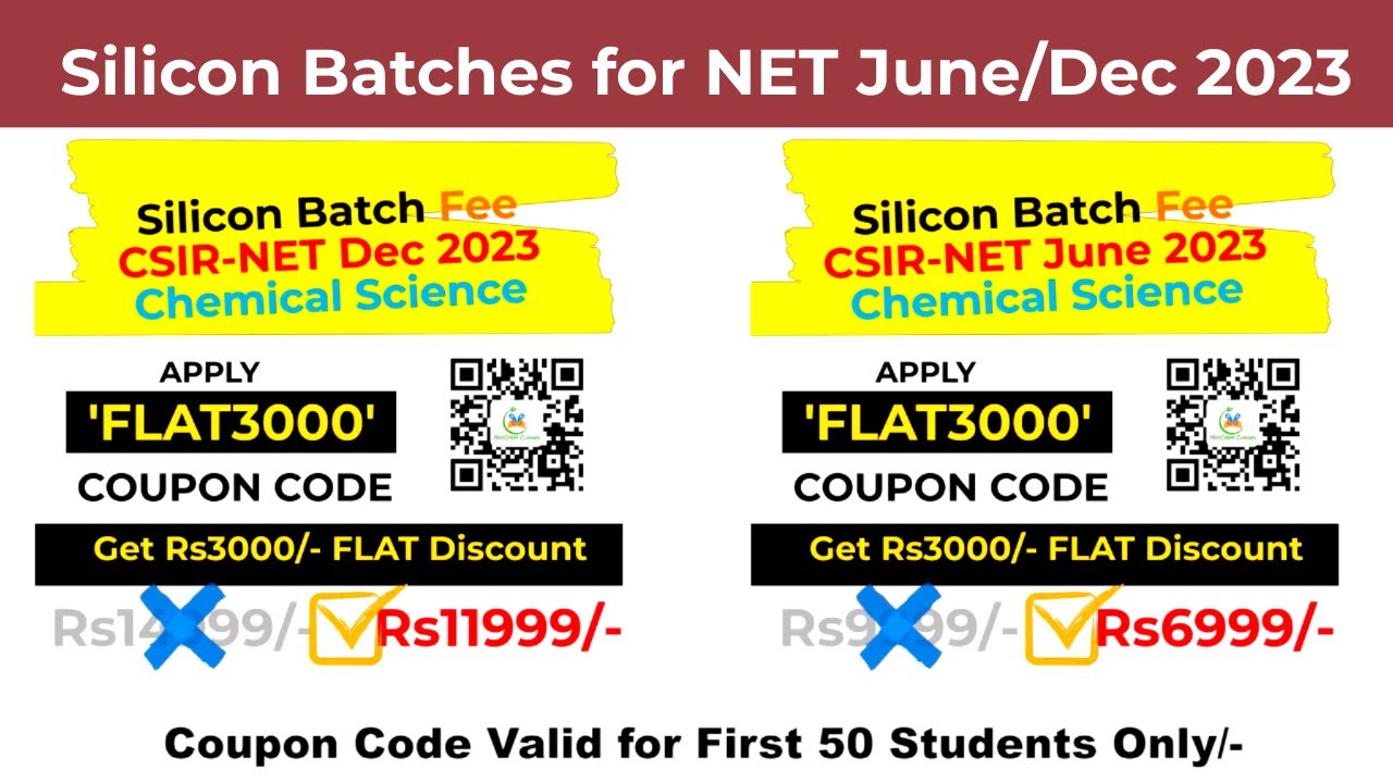 CSIR NET preparation Chemical Science Online Coaching | Silicon Batch ...