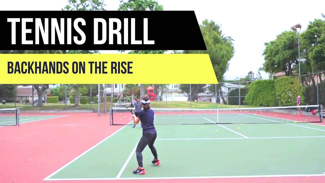Tennis Drill: Backhands On The Rise - YouTube