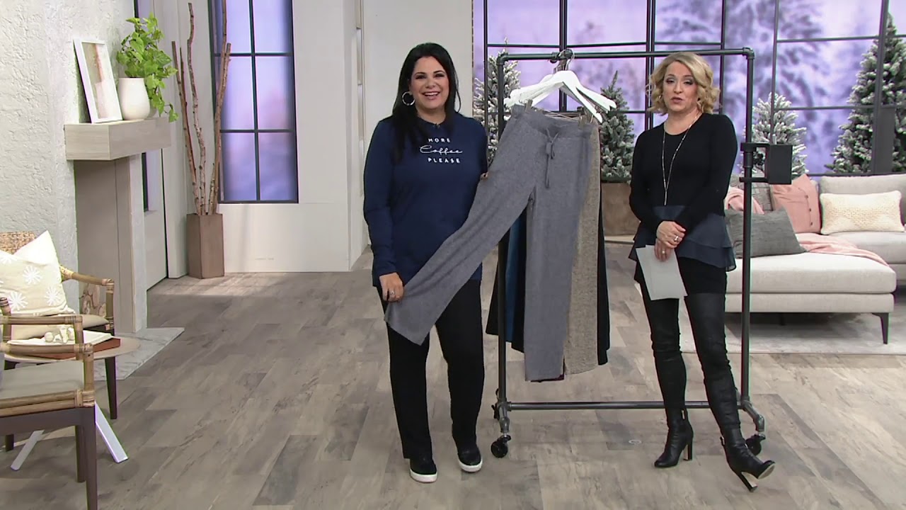 AnyBody Loungewear Brushed Hacci Lounge Pants on QVC - YouTube